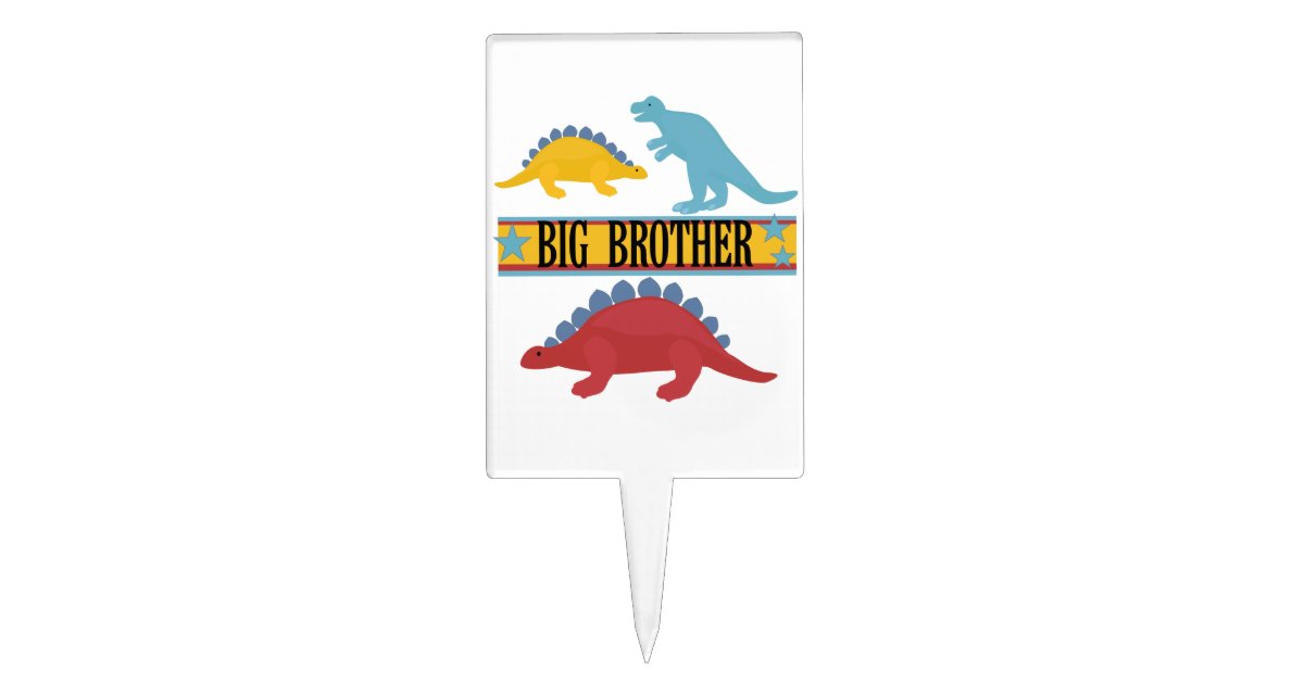 Dinosaur Big Brother Cake Topper | Zazzle