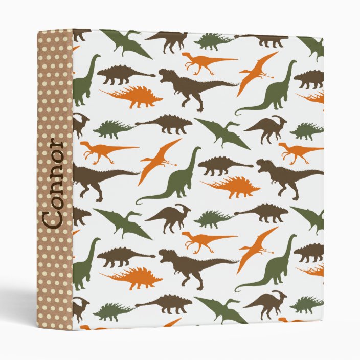 Dinosaur Binder, Personalized Binder | Zazzle.com