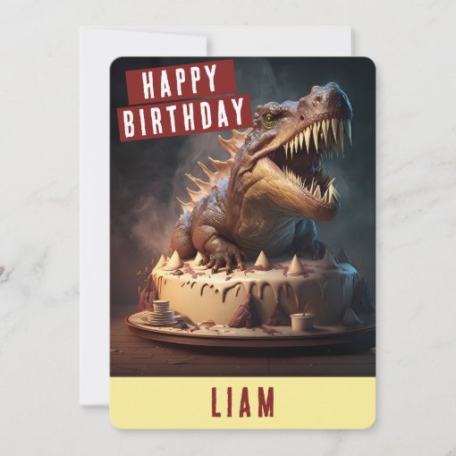 Dinosaur Birthday Card | Zazzle