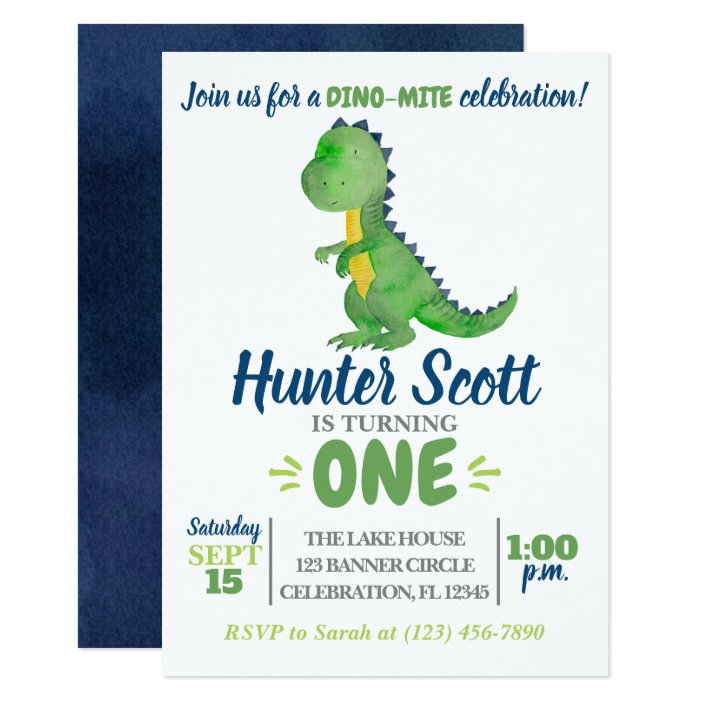 Dinosaur Birthday Invitation - T-Rex Invite | Zazzle.com
