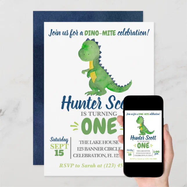 Dinosaur Birthday Invitation - T-Rex Invite | Zazzle