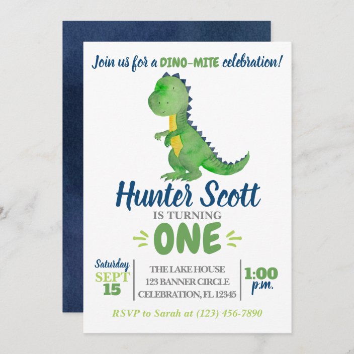 Dinosaur Birthday Invitation - T-Rex Invite | Zazzle.com