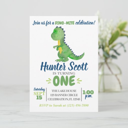 Dinosaur Birthday Invitation - T-Rex Invite | Zazzle