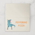 Dinosaur Birthday Party Menu Tent Cards | Zazzle
