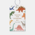 Dinosaur Birthday Party Thanks for Stomping By Gift Tags | Zazzle