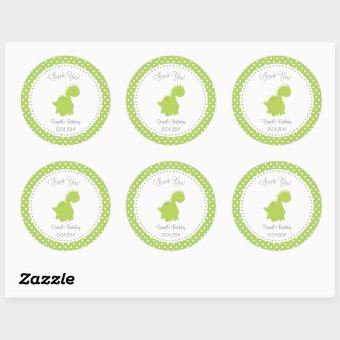 Dinosaur Birthday Sticker | Zazzle