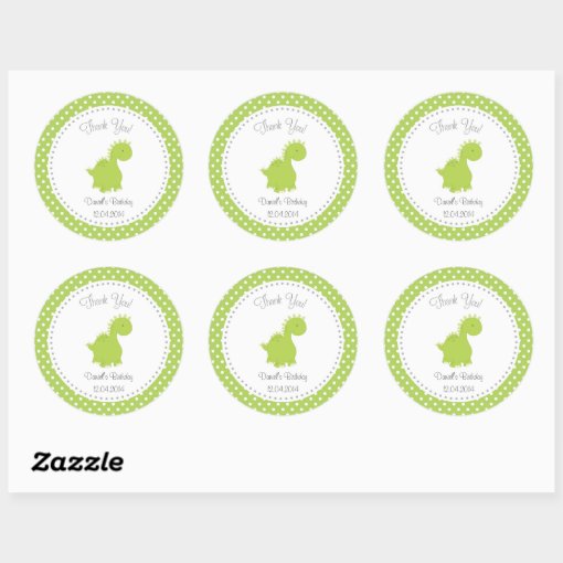 Dinosaur Birthday Sticker | Zazzle