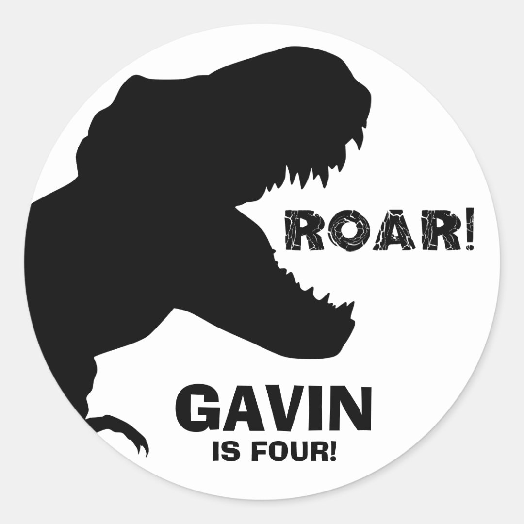 Dinosaur Birthday Stickers | Zazzle