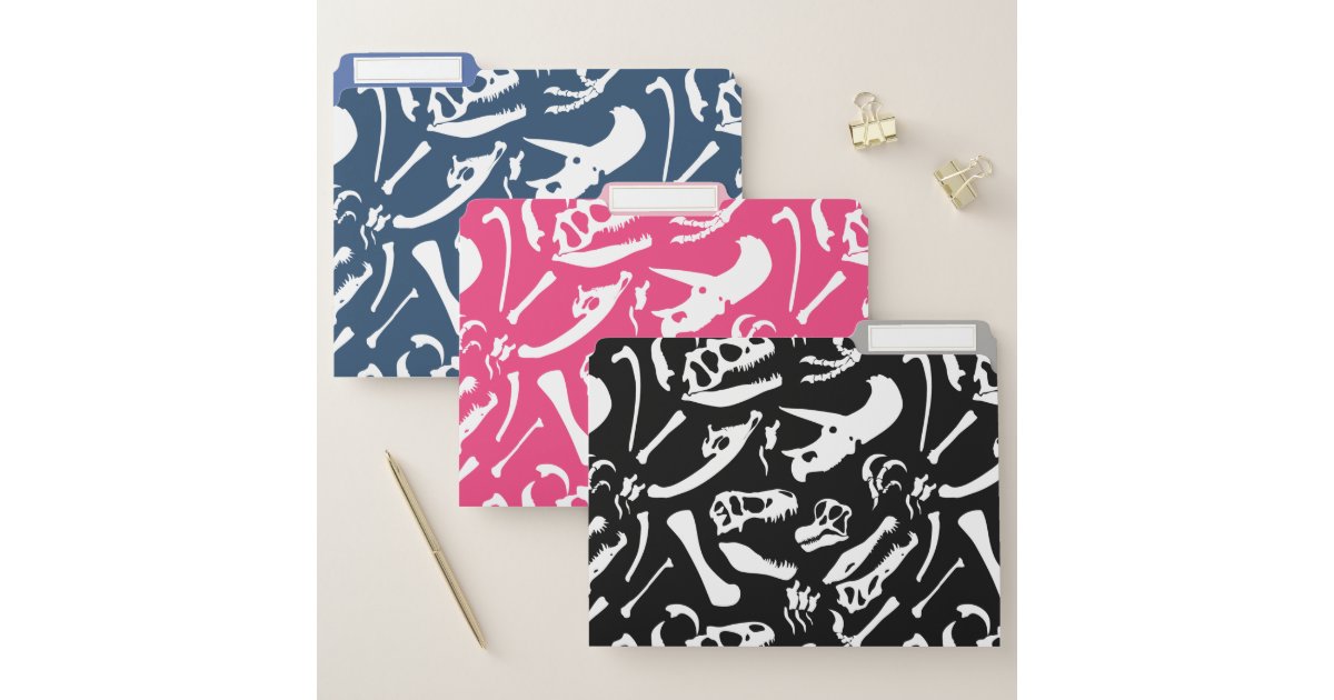 Dinosaur Bones File Folder | Zazzle