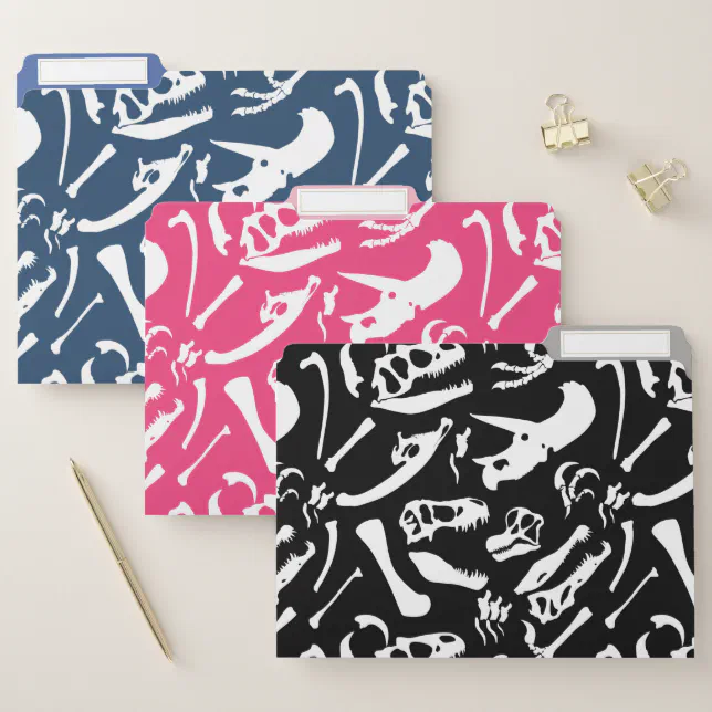 Dinosaur Bones File Folder | Zazzle
