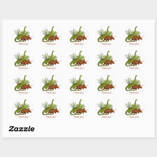 Dinosaur Classic Round Sticker | Zazzle