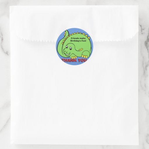 Dinosaur Classic Round Sticker Zazzle