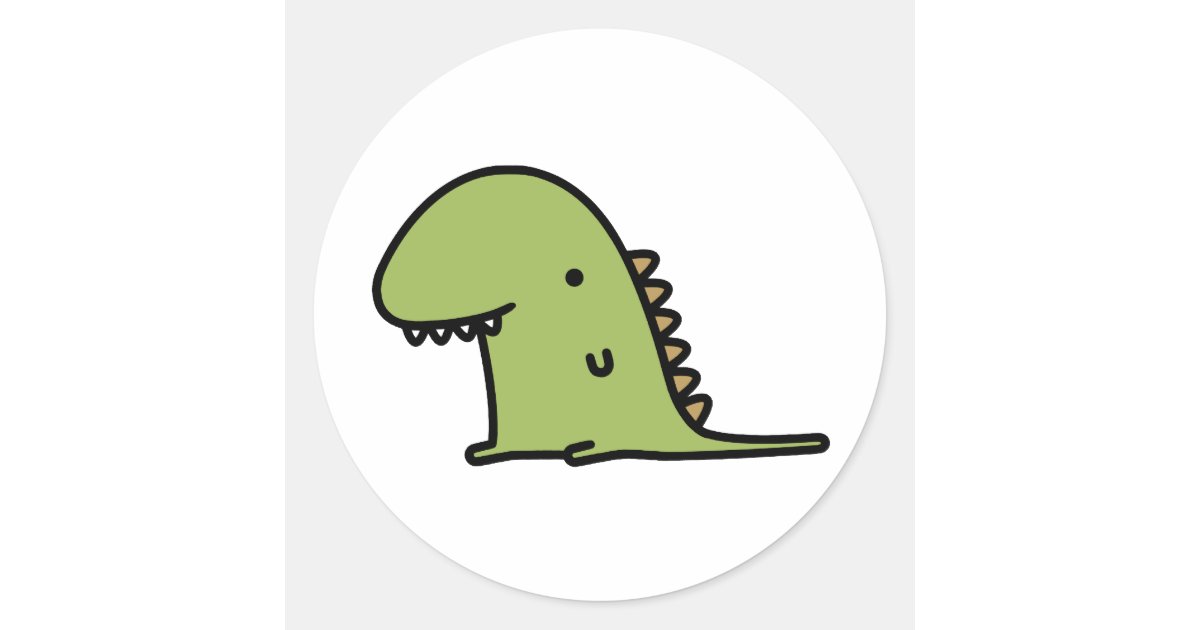 Dinosaur Classic Round Sticker | Zazzle