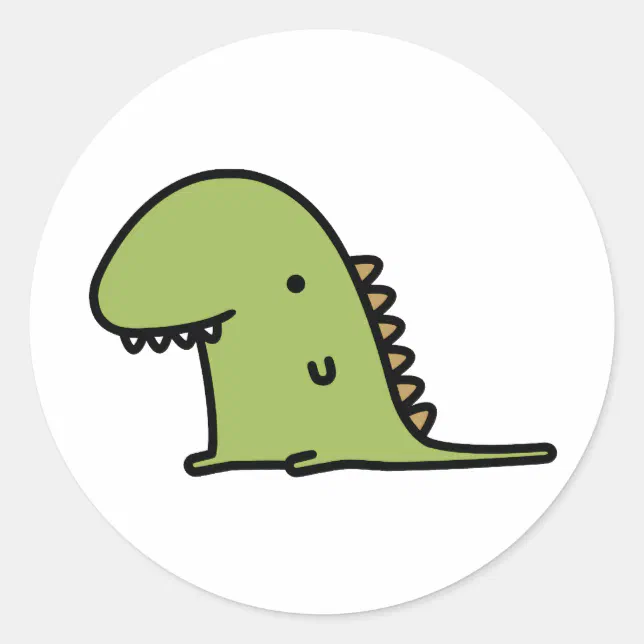 Dinosaur Classic Round Sticker | Zazzle