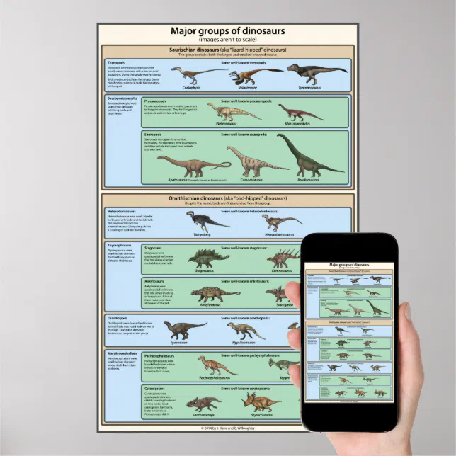Dinosaur Classification Simplified Poster | Zazzle Dinosaur Classification Simplified Poster | Zazzle