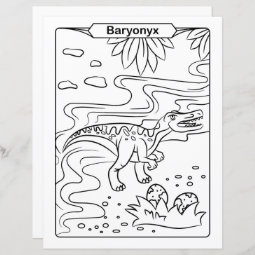 Dinosaur Coloring Page - Baryonyx | Zazzle