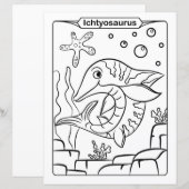 Dinosaur Coloring Page - Ichtyosaurus | Zazzle