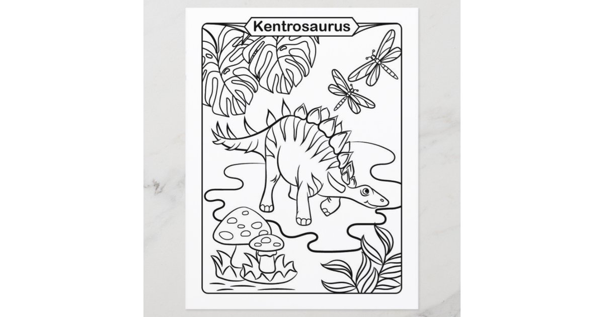 Dinosaur Coloring Page - Kentrosaurus | Zazzle