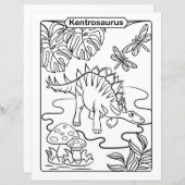 Dinosaur Coloring Page - Kentrosaurus | Zazzle