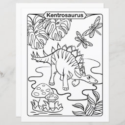 Dinosaur Coloring Page - Kentrosaurus | Zazzle