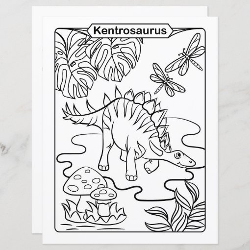 Dinosaur Coloring Page - Kentrosaurus | Zazzle