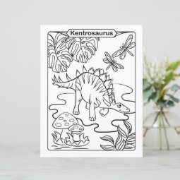 Dinosaur Coloring Page - Kentrosaurus | Zazzle