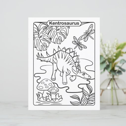 Dinosaur Coloring Page - Kentrosaurus | Zazzle