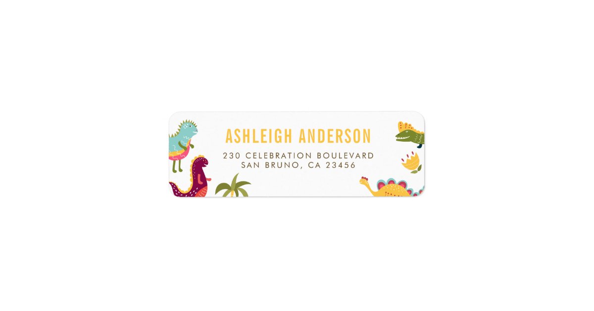 Dinosaur | Create Your Own Custom Return Address Label | Zazzle