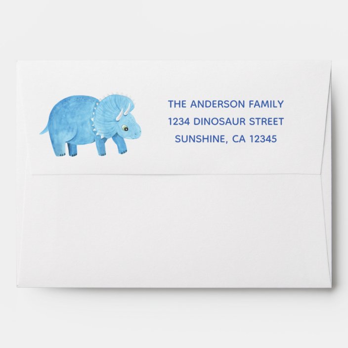 Dinosaur Cute Baby Shower Party Envelope | Zazzle.com