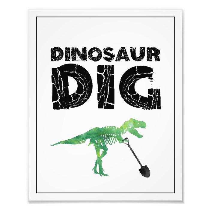 Dinosaur Dig Birthday Sign | Zazzle.com