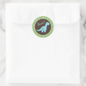 Dinosaur Envelope Seals, Baby Shower Favors Classic Round Sticker | Zazzle
