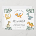 Dinosaur First Birthday Oneasaurus Party Invitation | Zazzle