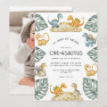 Dinosaur First Birthday Oneasaurus Party Photo Invitation | Zazzle