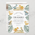 Dinosaur First Birthday Oneasaurus Party Photo Invitation | Zazzle