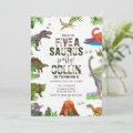 Dinosaur Five A Saurus 5TH Birthday Party Invitation | Zazzle