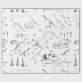 Dinosaur Fossil Bones Pattern Wrapping Paper | Zazzle