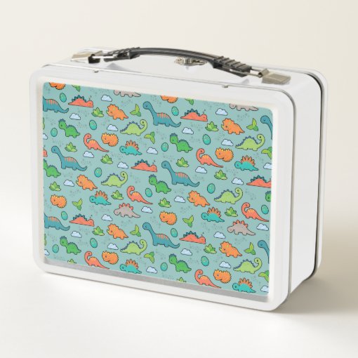Dinosaur Fun Metal Lunch Box | Zazzle