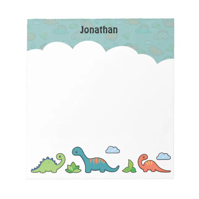Dinosaur Fun notepad | Zazzle