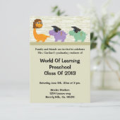 Dinosaur Fun Preschool Or Kindergarten Graduation Invitation | Zazzle