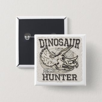 Dinosaur Hunter Design by Mudge Studios Button | Zazzle