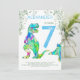 Dinosaur jungle Birthday Party blue Invitation | Zazzle