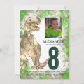 Dinosaur Jungle Birthday Party Photo Modern Invitation | Zazzle