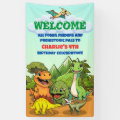 Dinosaur Jurassic Prehistoric Cute Cartoon Welcome Banner | Zazzle