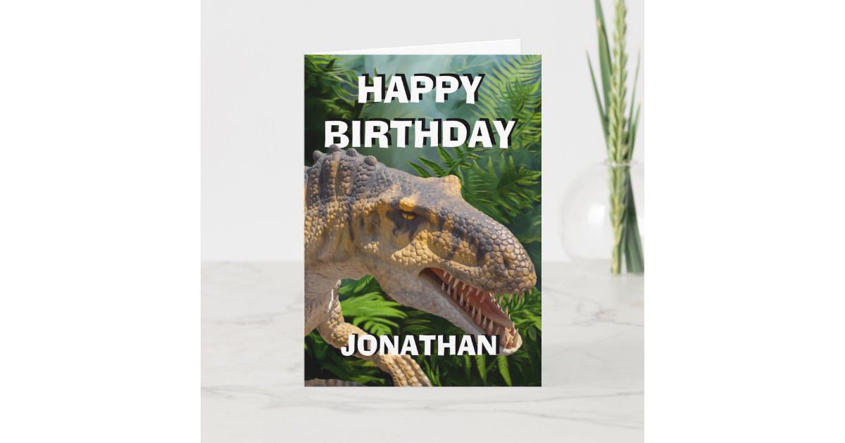 Dinosaur Jurassic Roar Card | Zazzle