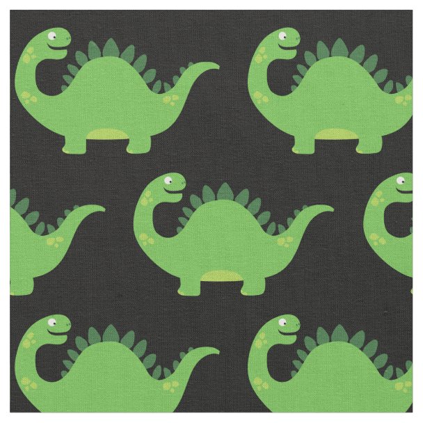 Cute Dinosaurs Dino Boys Kid Pattern Fabric | Zazzle