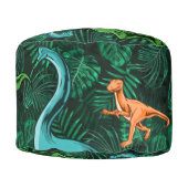 Dinosaur Kids Dino Jurassic Trex Boy Customizable Pouf | Zazzle