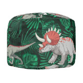 Dinosaur Kids Dino Jurassic Trex Boy Customizable Pouf | Zazzle