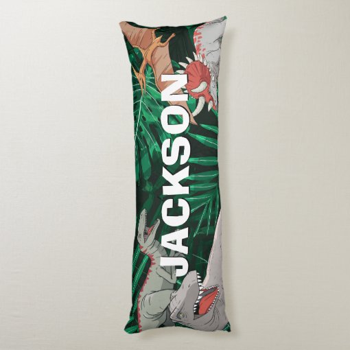 Dinosaur Kids Dino Trex Prehistoric Boy Custom Body Pillow | Zazzle