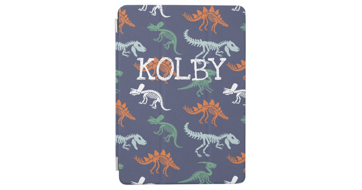 Dinosaur Kids Personalized Name iPad Cover | Zazzle