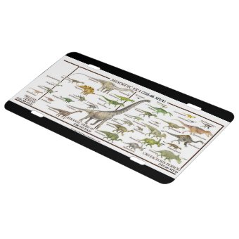 Dinosaur License Plate Gregory Paul paleoart | Zazzle